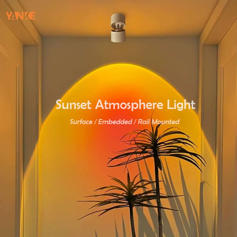 Sunset Spotlight Surface Embedded Mounted Atmosphere Track Light COB ...