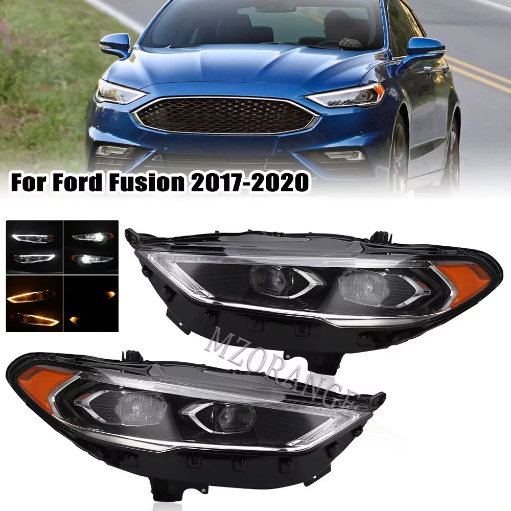 Car Headlight for Ford Fusion 2017 2018 2019 2020 US LED DRL Projector ...