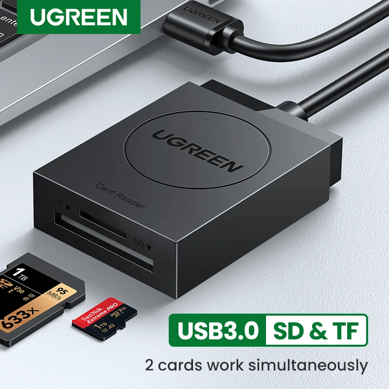 Ugreen Kaartlezer USB3.0 Naar Sd Micro Sd Tf Card Adapter Voor Laptop ...