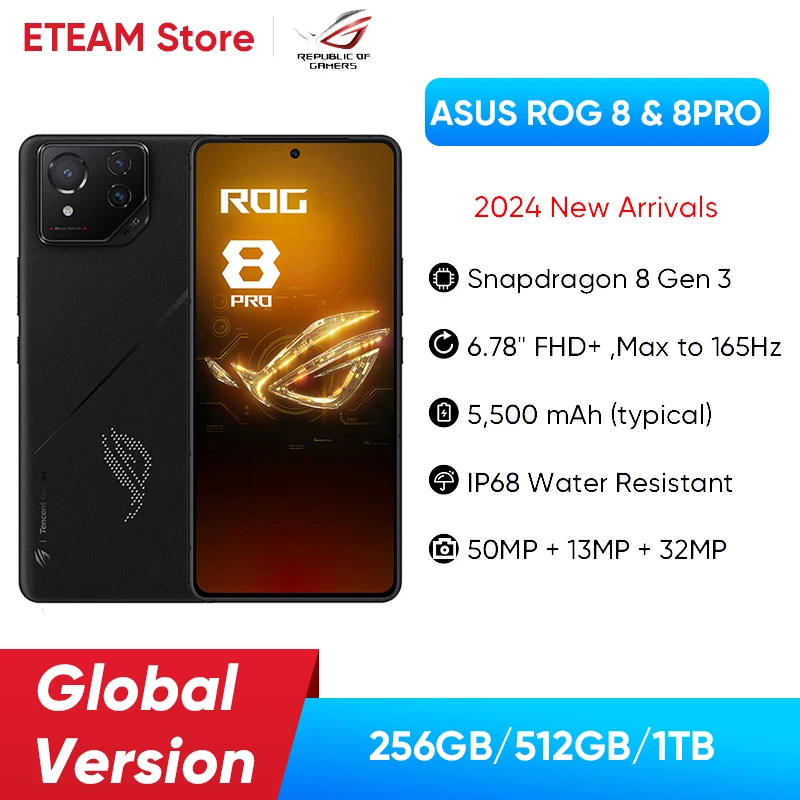 ASUS-tel-fono-inteligente-ROG-8-y-8-pro-5G-Rom-Global-Snapdragon-8-Gen ...