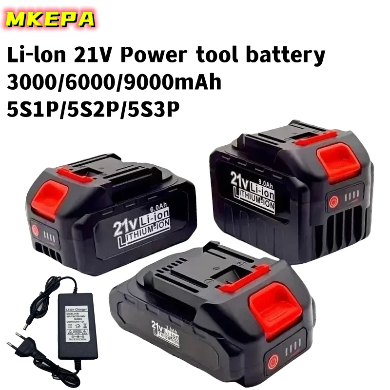 21V-rechargeable-lithium-ion-power-tool-battery-3-0-6-0-9-0Ah-5S1P-5S2P ...