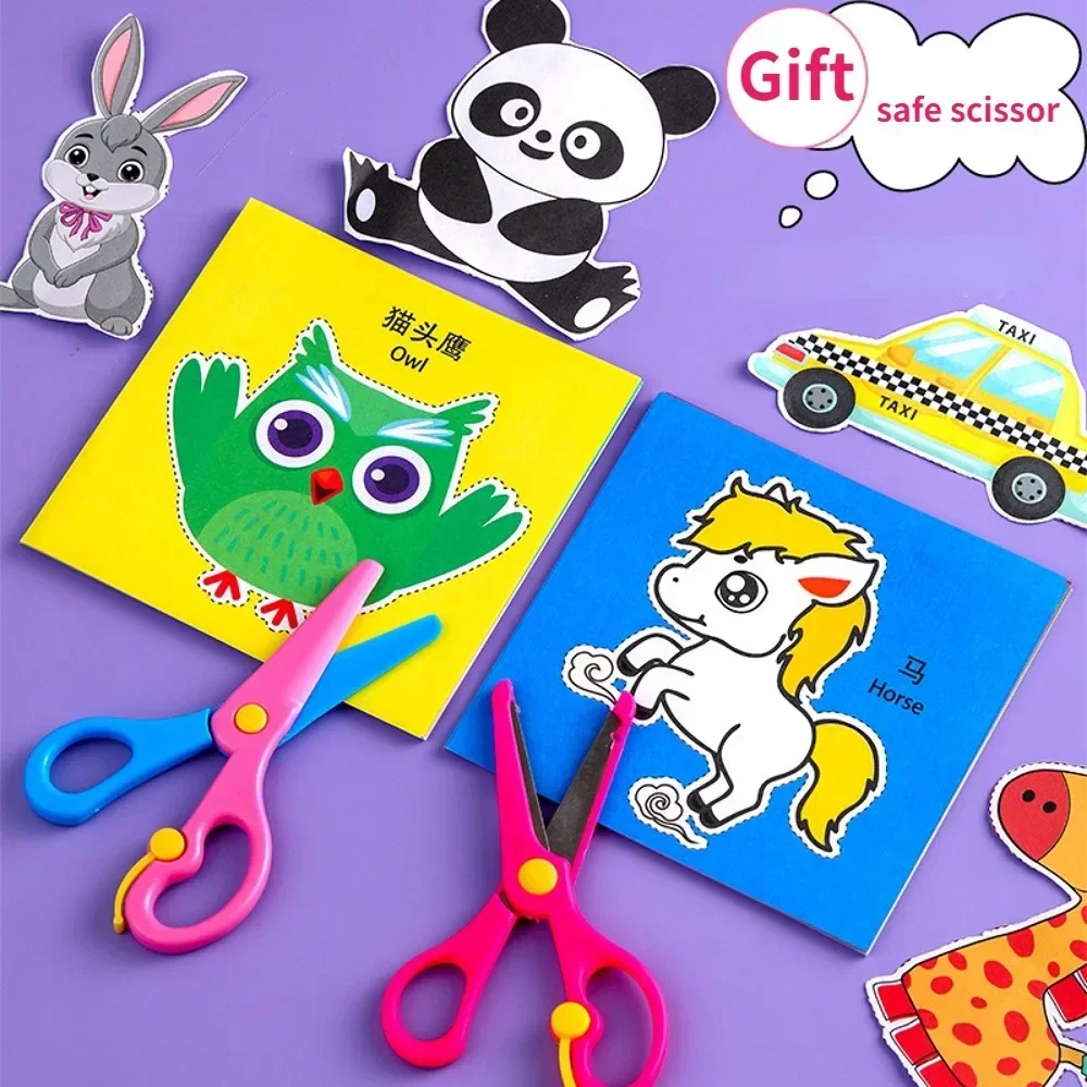 Libro-de-recortes-de-papel-hecho-a-mano-para-ni-os-48-piezas-juguetes ...