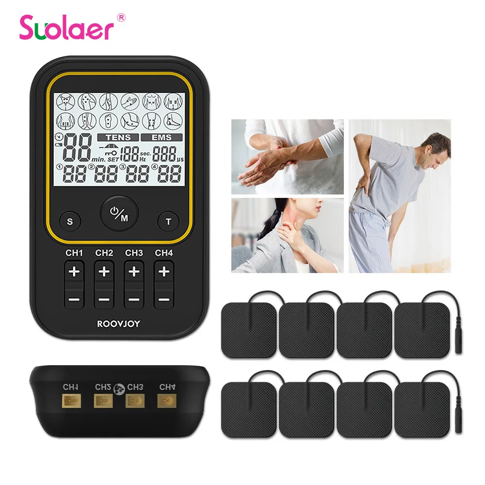 EMS-Pulse-Electric-Muscle-Stimulator-Back-Neck-Body-Massager-Tens ...