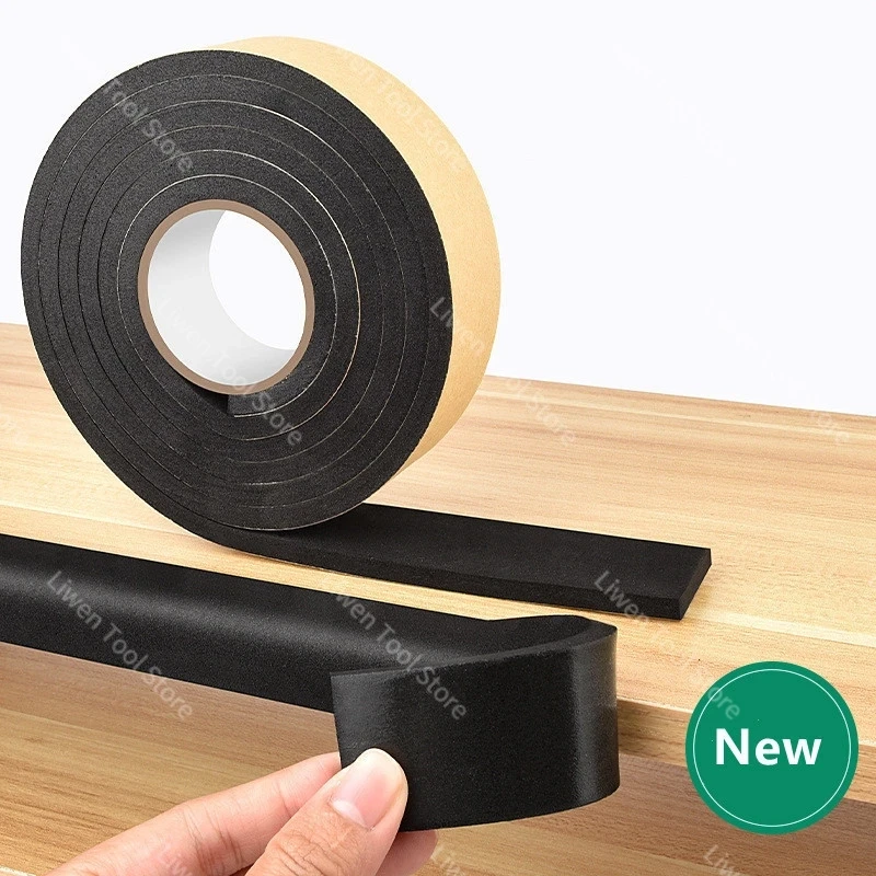 Self Adhesive Sponge Seal Strip Thicken Black EPDM Rubber Single Sided ...