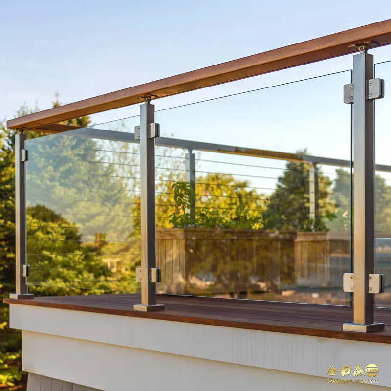 Tempered Glass Stair Handrail Simple Modern Railing Balcony Guardrail ...