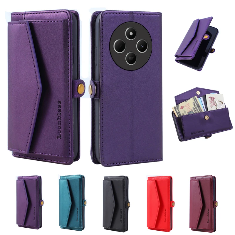 Wallet Flip Case For Poco C75 Cover Poco C75 Phone Leather Case Xiaomi ...