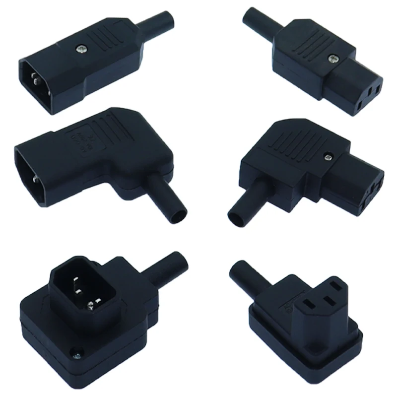 Black-Elbow-C15-C13-C14-Power-Cord-Wiring-Power-Plug-Assemble-IEC ...