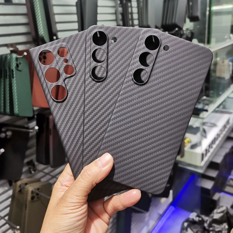 Real Carbon Fiber Phone Case For Samsung Galaxy S23 Ultra Pure Aramid Fiber Ultra thin Case For ...