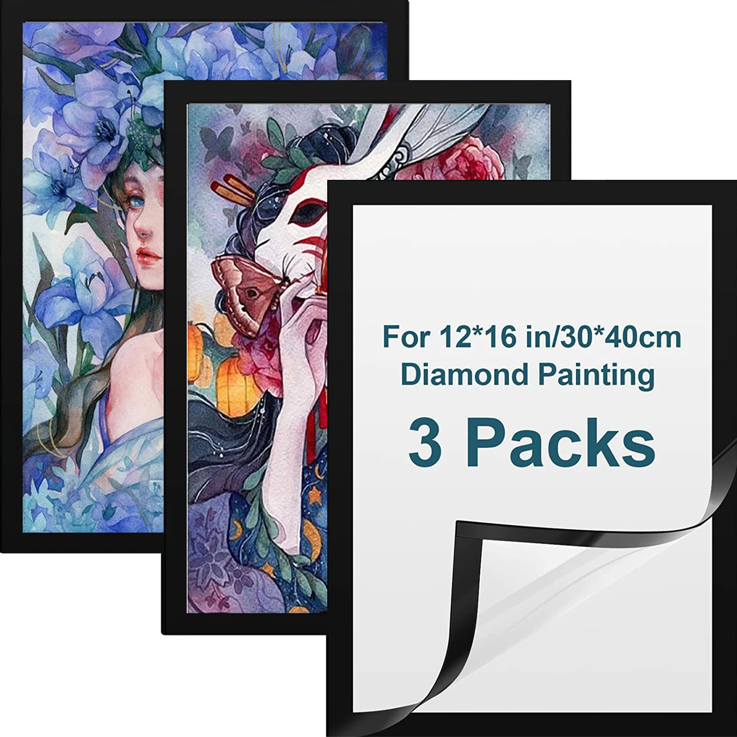 3PCS Colorful Magnetic Photo Frame Diamond Painting Frames Poster ...