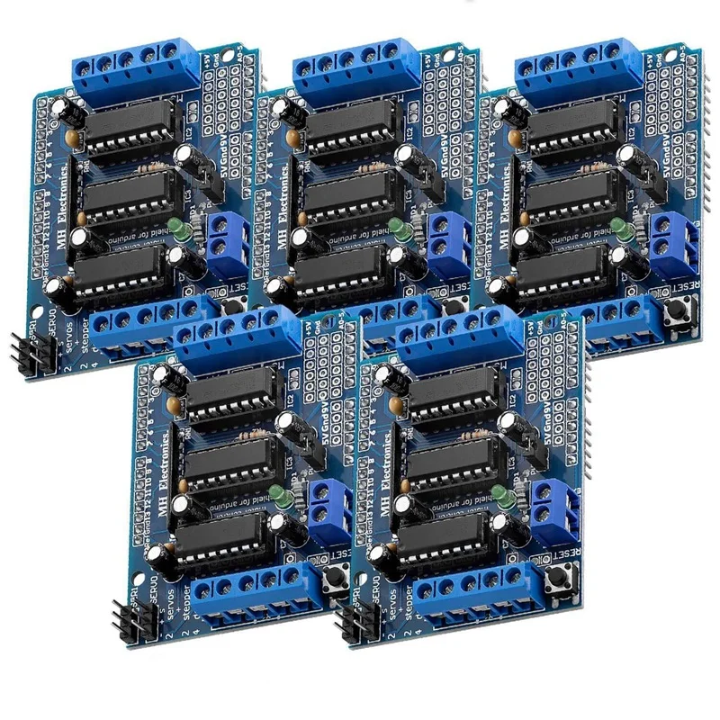 5-X-L293D-Motor-Driver-Shield-4-Channel-Motor-Driver-Shield-Stepper ...