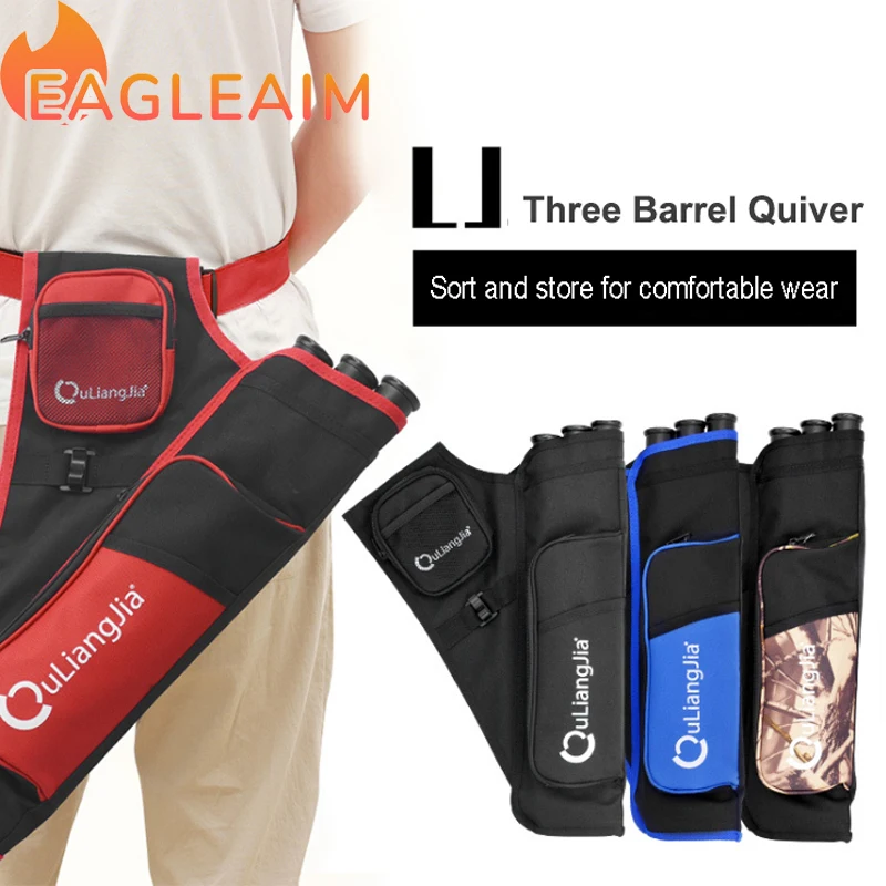 3-Tube-Hip-Three-Barrel-Quiver-Archery-Arrow-Quiver-Holder-with-Storage ...