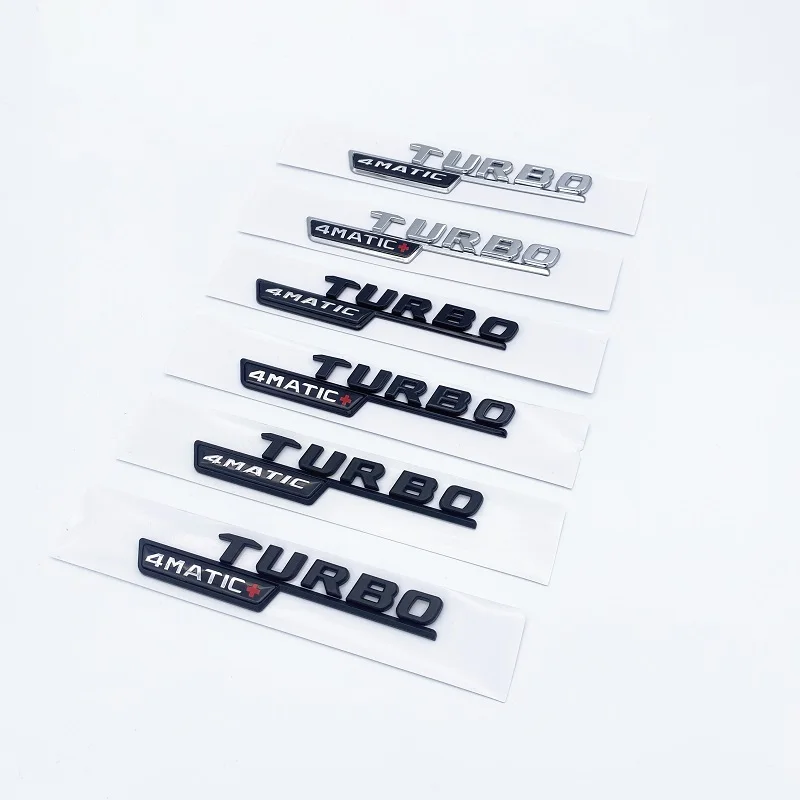 Flat-Letters-Emblem-for-Mercedes-Benz-TURBO-4MATIC-Red-Plus-Car-Styling ...