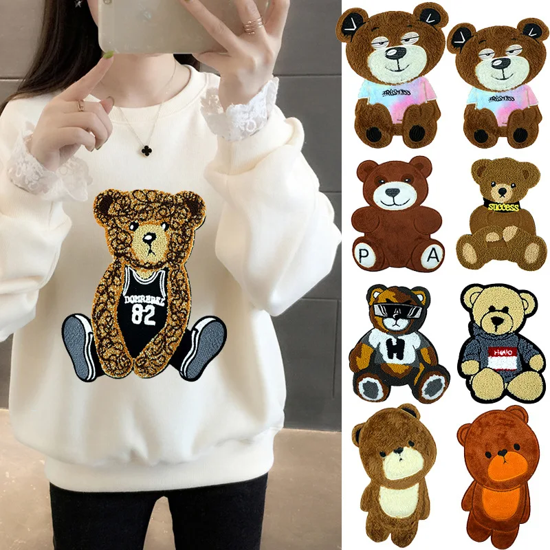 Bear Fusible Embroidered Patch | Applique Patch Clothes Bear | Patches ...