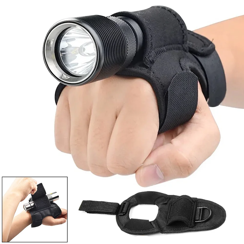 Adjustable Neoprene Diving Flashlight Wrist Glove Hands Free LED Light ...