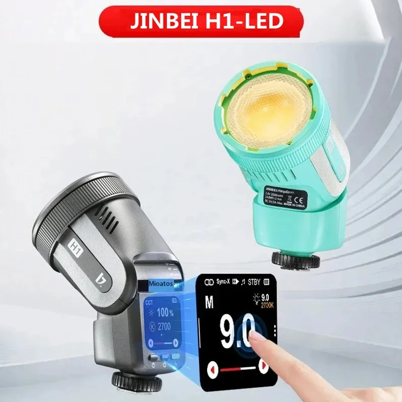 JINBEI-H1-Round-Head-LED-Speedlite-HSS-TTL-Camera-Flash-for-Canon-Sony ...
