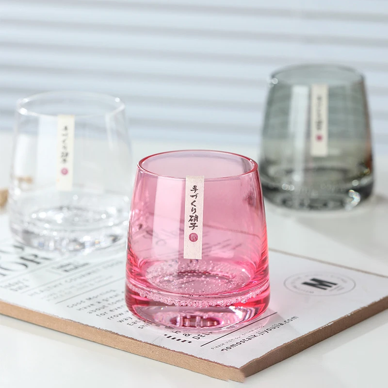 300ml-Crystal-Glass-Pink-Bubble-Whiskey-Glass-Nordic-Household-Beverage ...