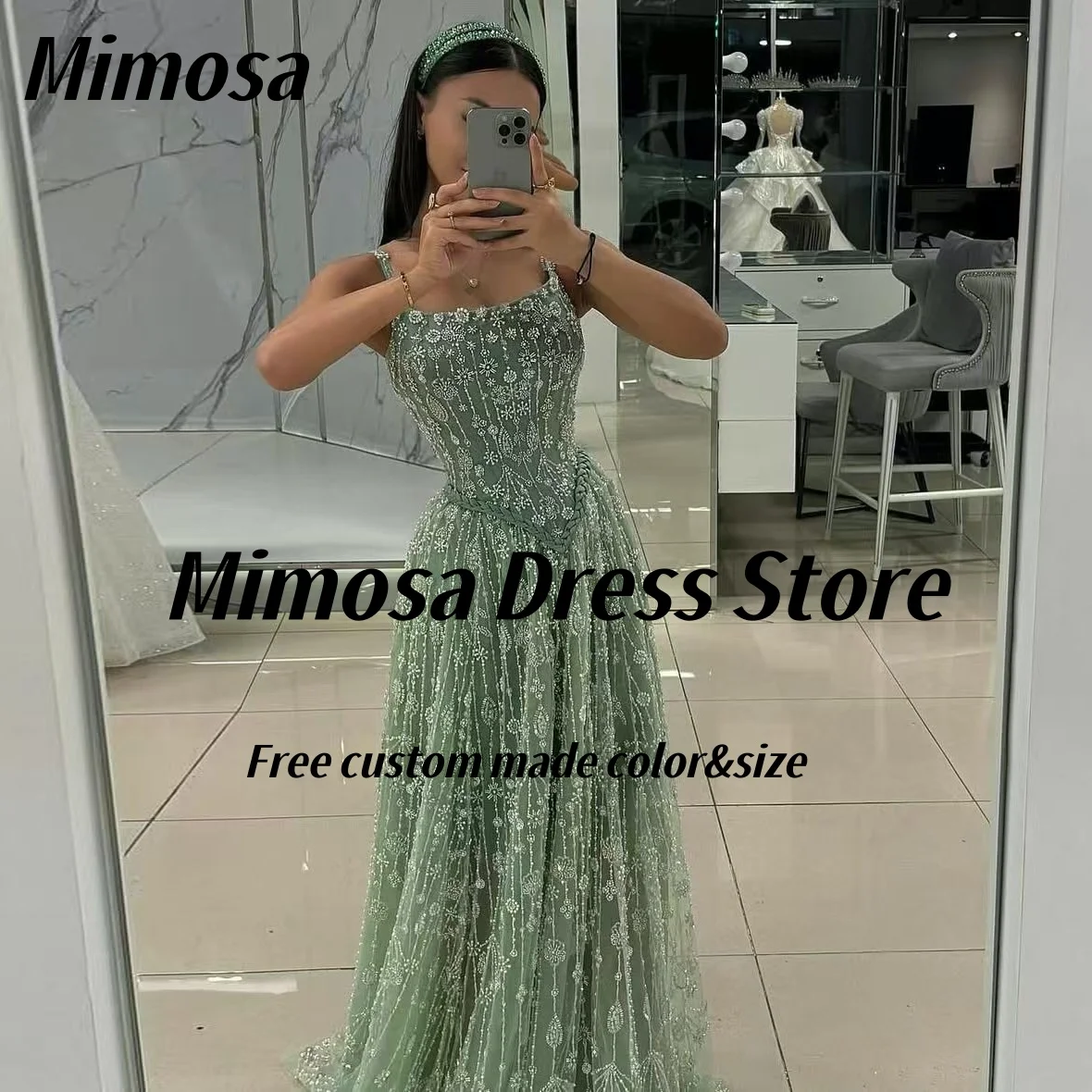 Mimosa Luxury Prom Dresses 2025 Spaghetti Strapless Evening Gowns ...