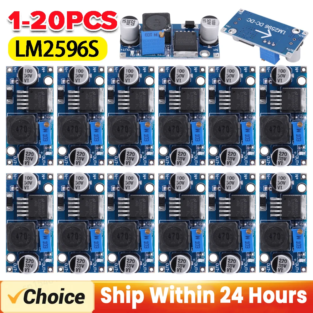 20-1PC-LM2596-DC-DC-Step-down-Power-Supply-Module-3A-3-2-46V-Adjustable ...