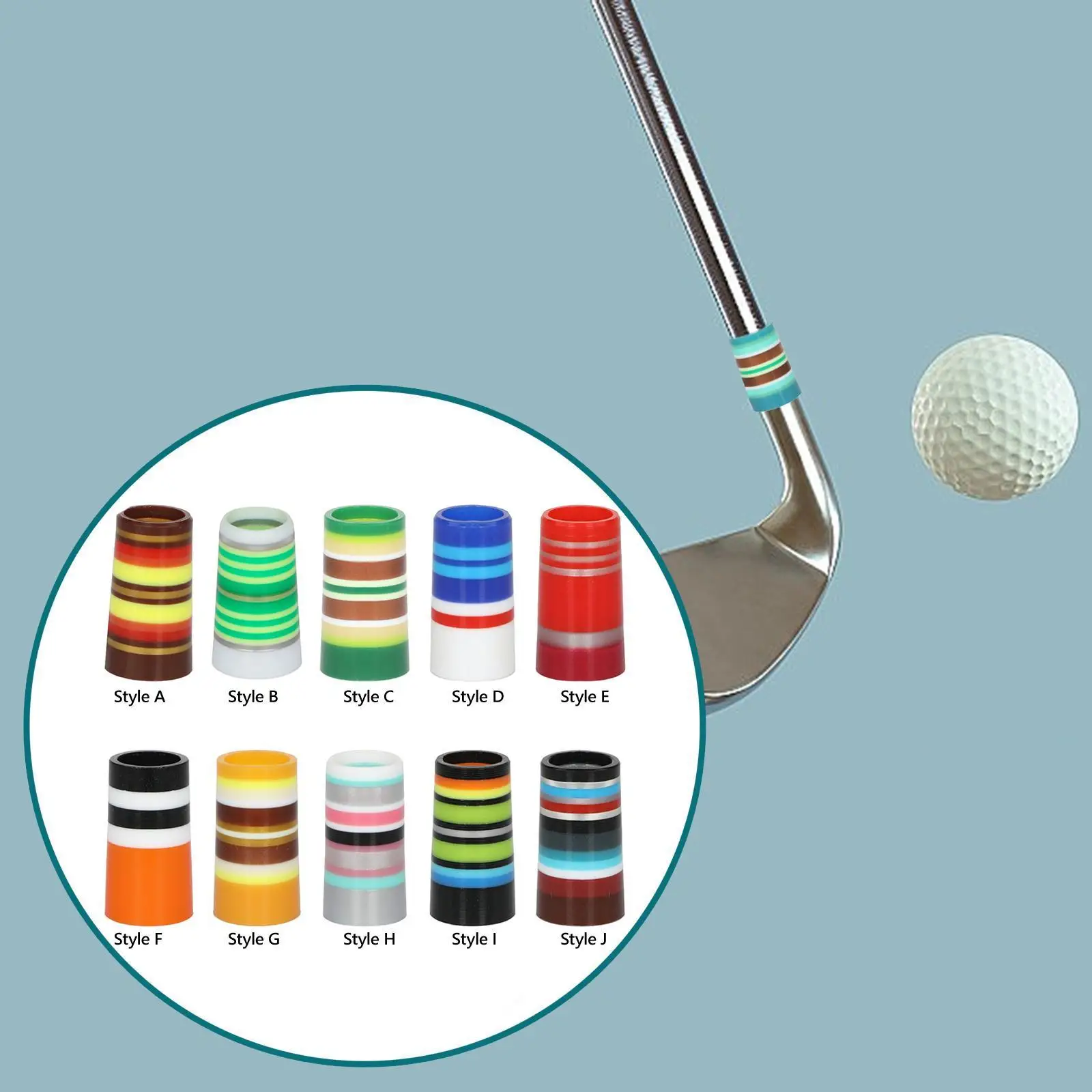 10 Pieces Golf Iron Ferrules Covers Gifts Golf Accessories .370 Premium ...