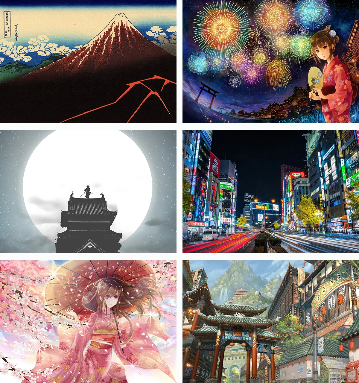 8x6ft-Japanese-Ninja-Temple-Backdrop-Cartoon-Anime-Party-Decoration ...
