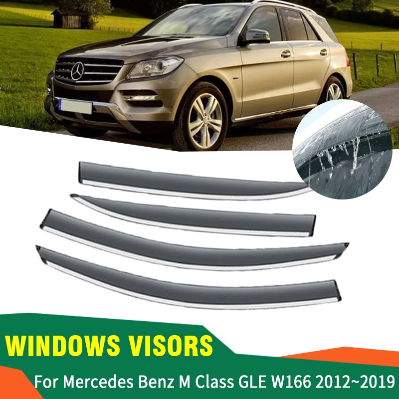 Deflectors For Mercedes Benz M Class Gle 2012~2019 W166 Ml 250 350 Car ...