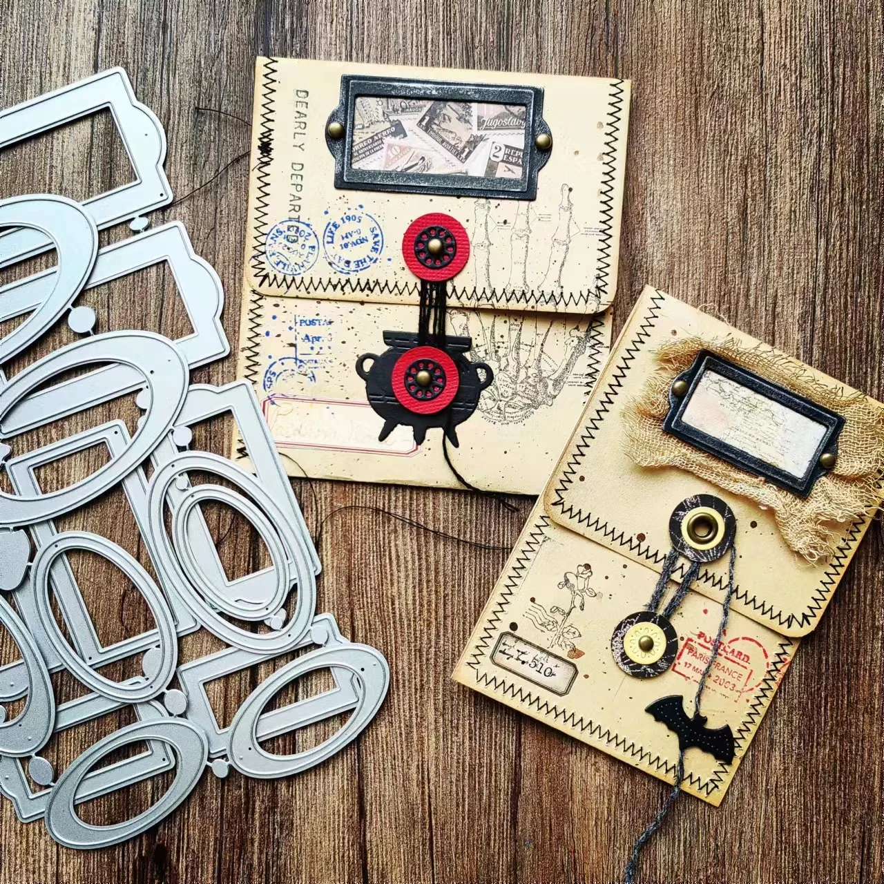 MQ025 Vintage Lables -Thinlits Cutting Dies for JunkJournal Scrapbooking PaperDIY Original Designs