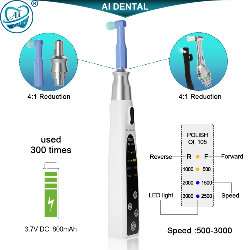 Portable Kit Dental Straight Handpiece Electric Polishing Motor Dentist ...