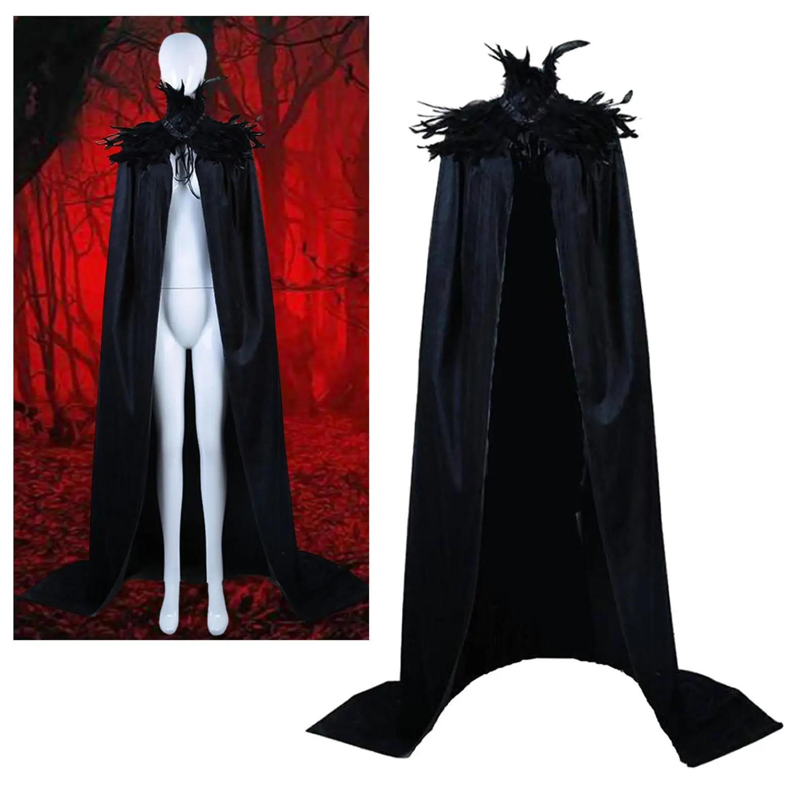 Halloween-Cloak-Long-Devil-Outfit-Soft-Washable-Cowl-Witch-Cape-Hooded ...