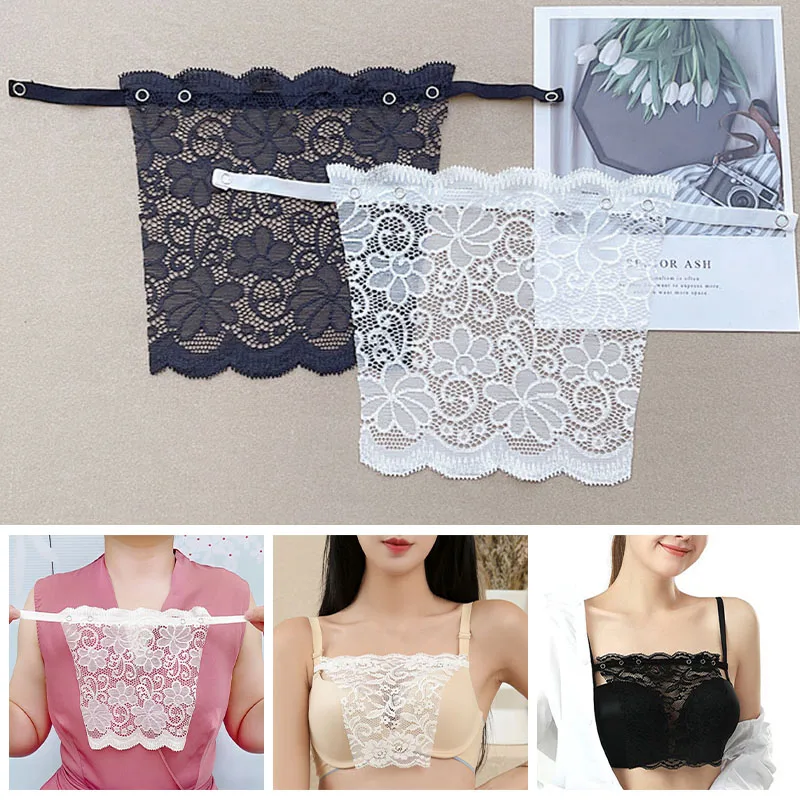 Women-Quick-Easy-Clip-On-Lace-Mock-Camisole-Bra-Insert-Wrapped-Chest ...