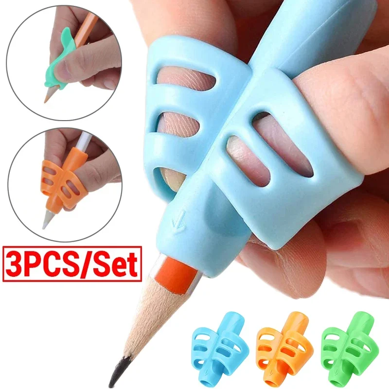 3Pcs Children Writing Pencil Holder Kids Learning Practise Pen Aid Tool ...