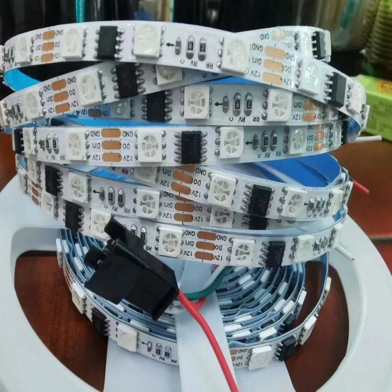 DC12V WS2811 Led Strip Narrow 6mm 60Led/M 5050 RGB Individually ...