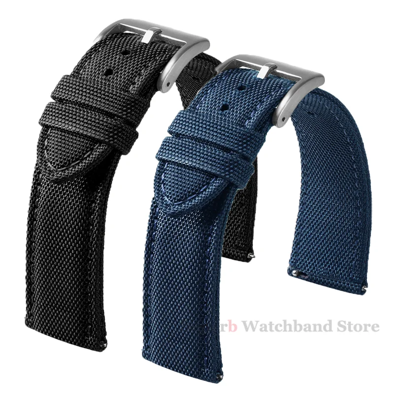 20mm 22mm Waterproof Sailcloth Watch Strap for Omega for Seiko Two ...
