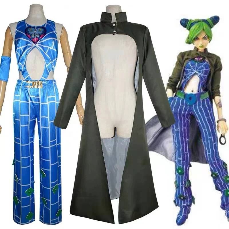 Anime Jojo Bizarre Adventure Cujoh Jolyne Cosplay Costume Stone Ocean ...