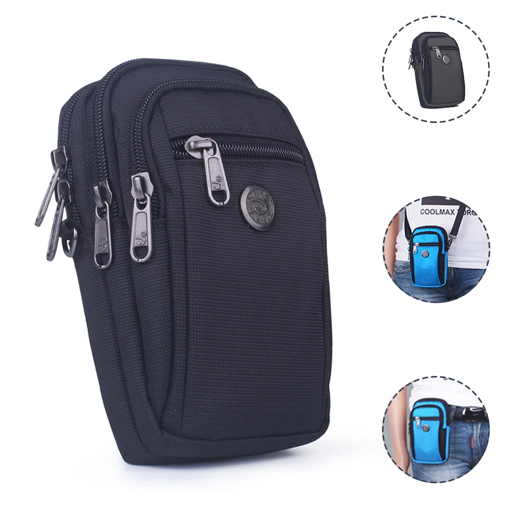 Men-Oxford-Cell-Mobile-Phone-Case-Small-Shoulder-Messenger-Cross-body ...