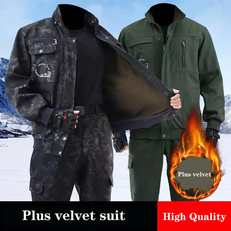 Men's Outdoor Fishing Suits Thickened Mountaineering Suits Warm ...