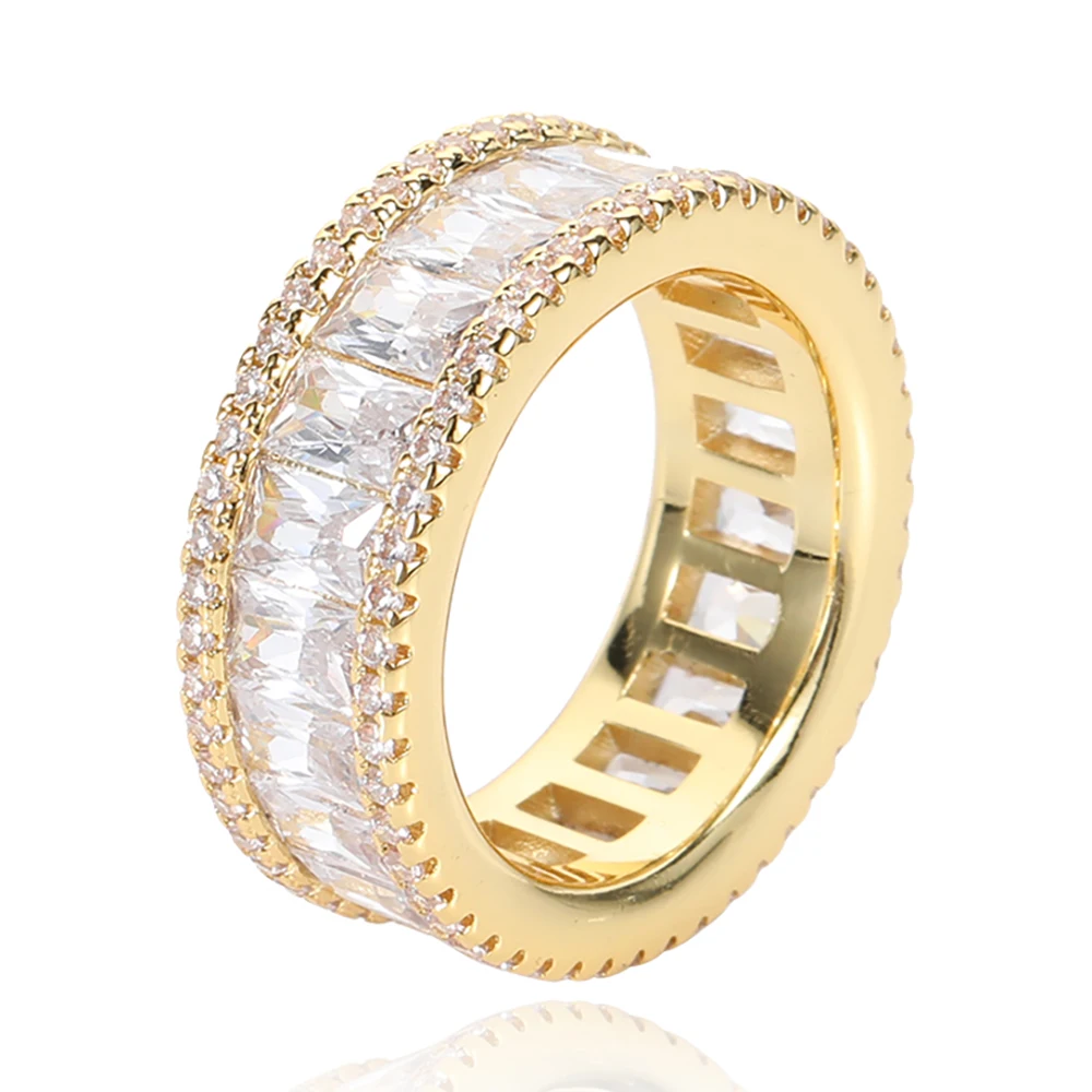 Hip-Hop-Fashion-Jewelry-8Mm-Micro-Pave-Single-Row-Rectangular-Cubic ...