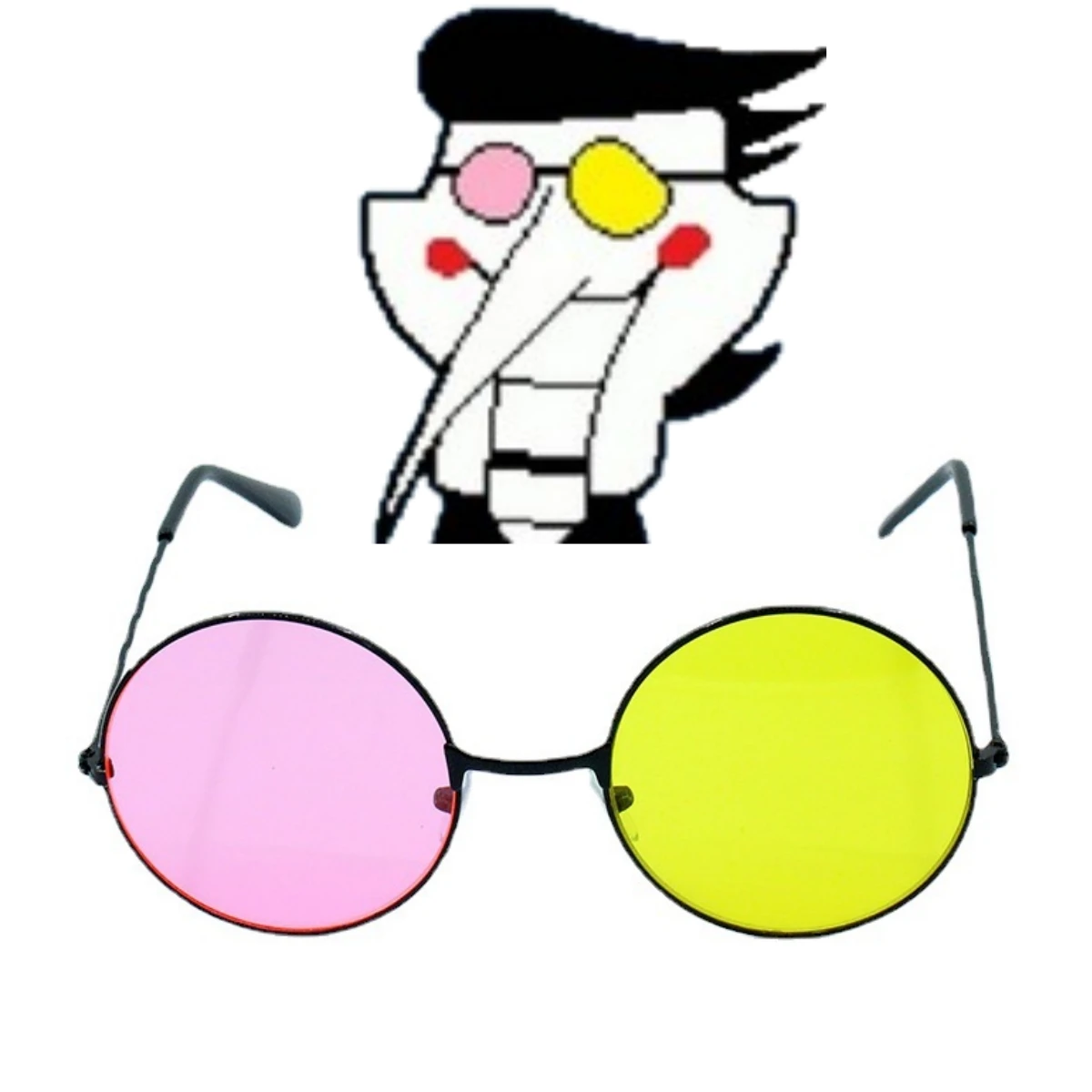 Spamton-Cosplay-Owner-Sunglasses-Cos-Colorful-Trendy-Mixed-Color ...