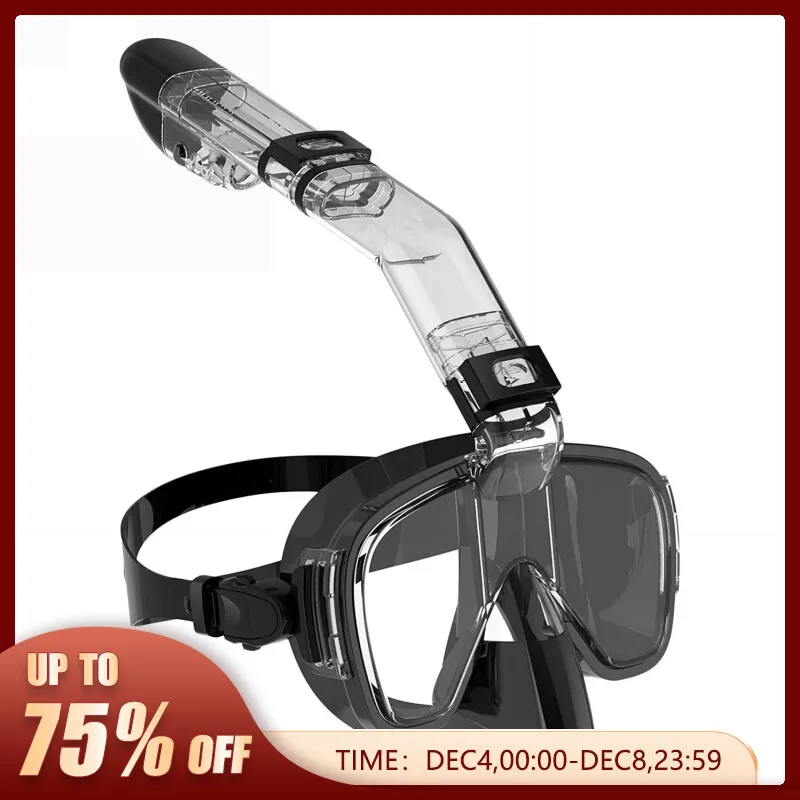 Diving-Mask-With-Integrated-Breathing-Tube-Waterproof-And-Anti-Fog ...
