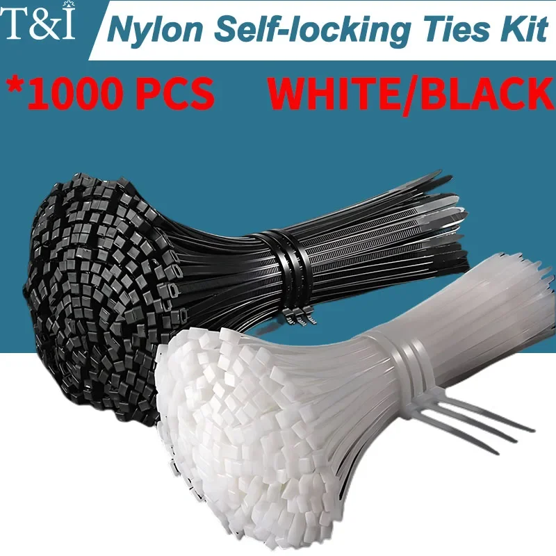 Auto-Locking-Cable-Tie-La-o-de-Nylon-Zip-Ties-Strong-Snap-Resistente-a ...