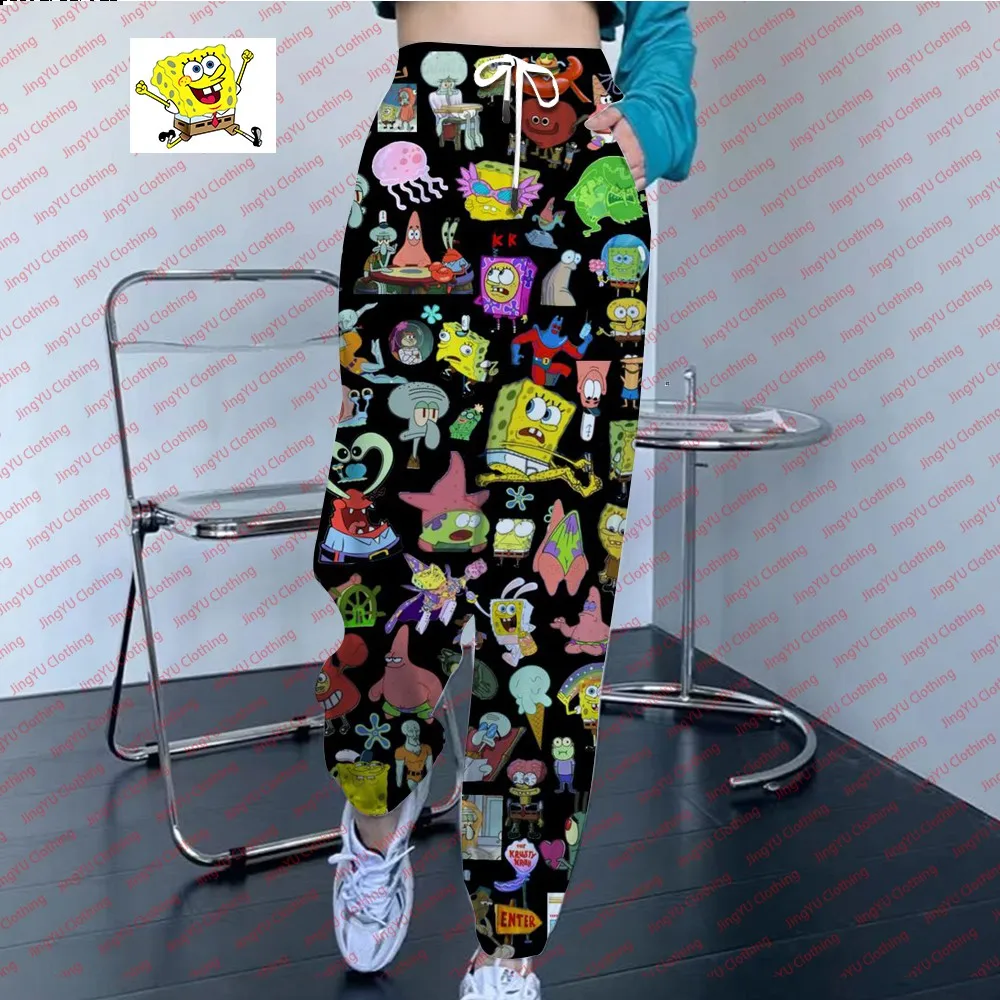 2024-Street-Autumn-Jogging-Pants-Women-s-Sports-Pants-Spongebob-Pattern ...