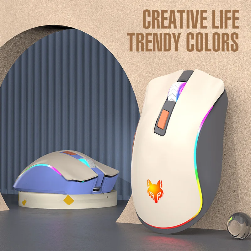 2-4G-Bluetooth-Wireless-Dual-Mode-Rechargeable-Colour-Mouse-1600dpi-RGB ...