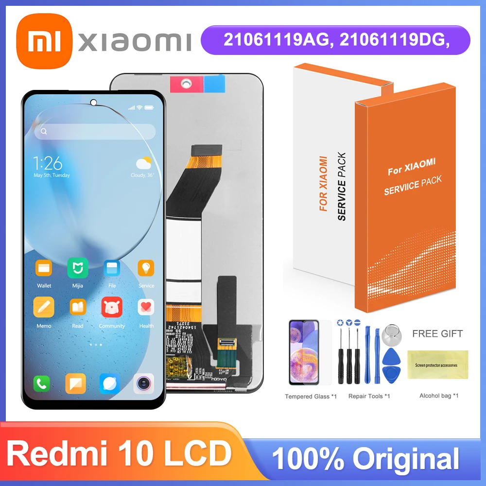 6.5'' Original Display For Xiaomi Redmi 10 21061119ag Lcd Display Touch ...