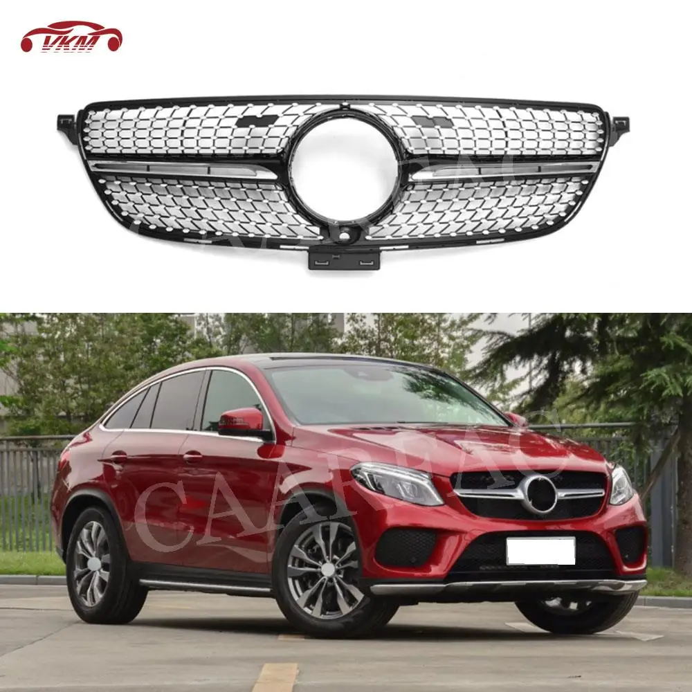 ABS-Black-Silver-Car-Accessorise-Front-Bumper-Lip-Grill-For-Mercedes ...