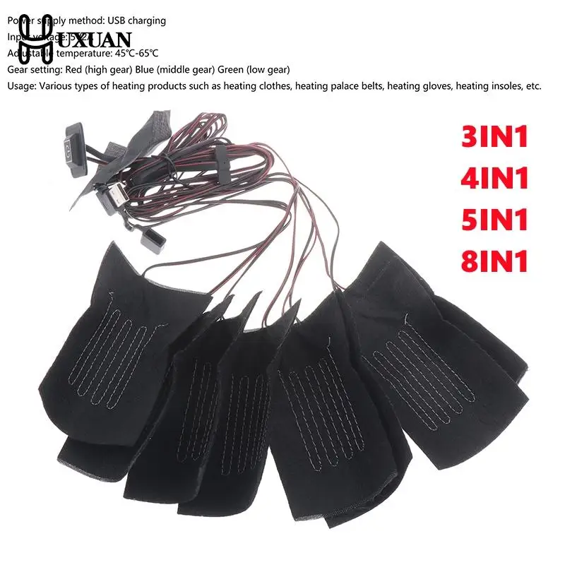 1Set-USB-Electric-Heated-Jacket-Pad-riscaldante-Outdoor-Themal-Warm ...
