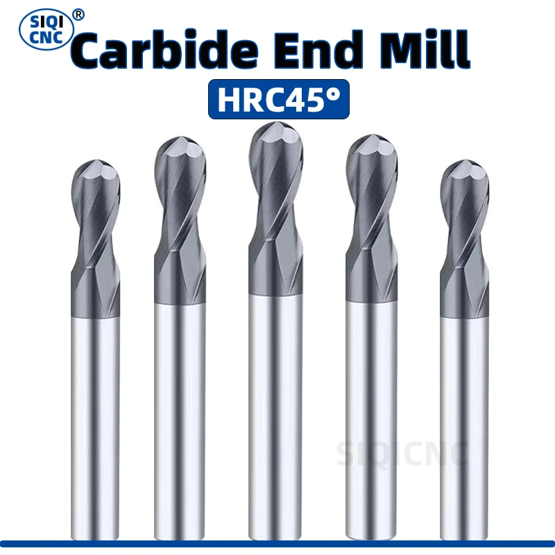 Ball Nose End Mill Tungsten Carbide Cutter CNC Router Bit Milling Tool ...