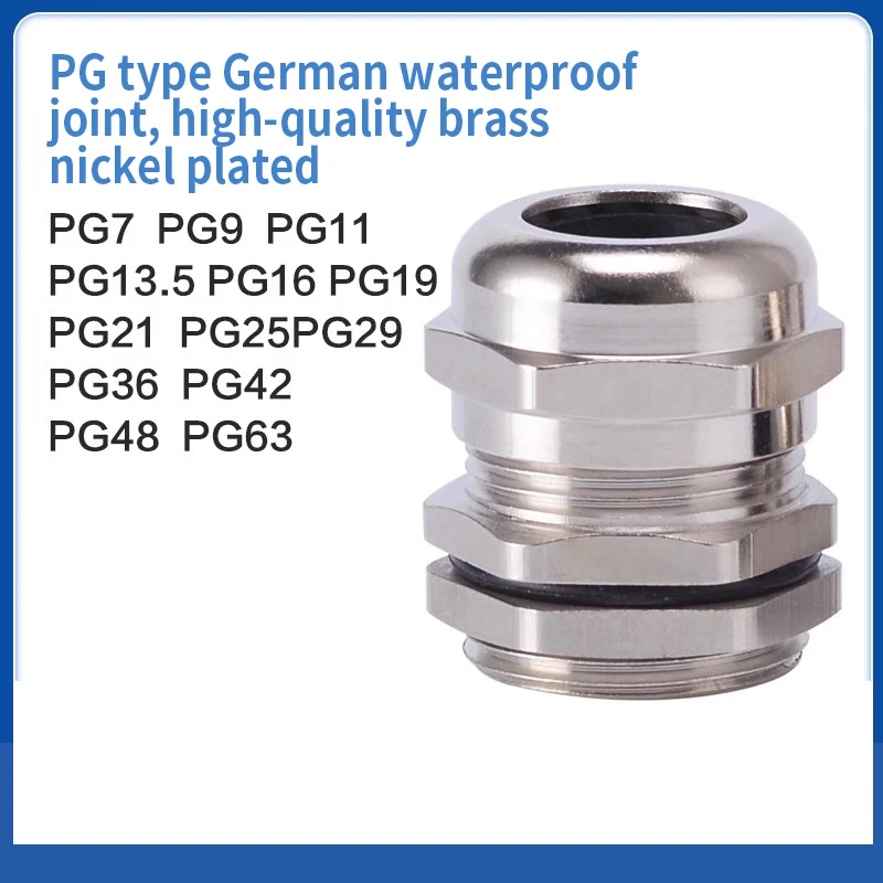 Waterproof-Cable-Gland-Connector-IP68-Nickel-Plated-Brass-Metric-Cable ...