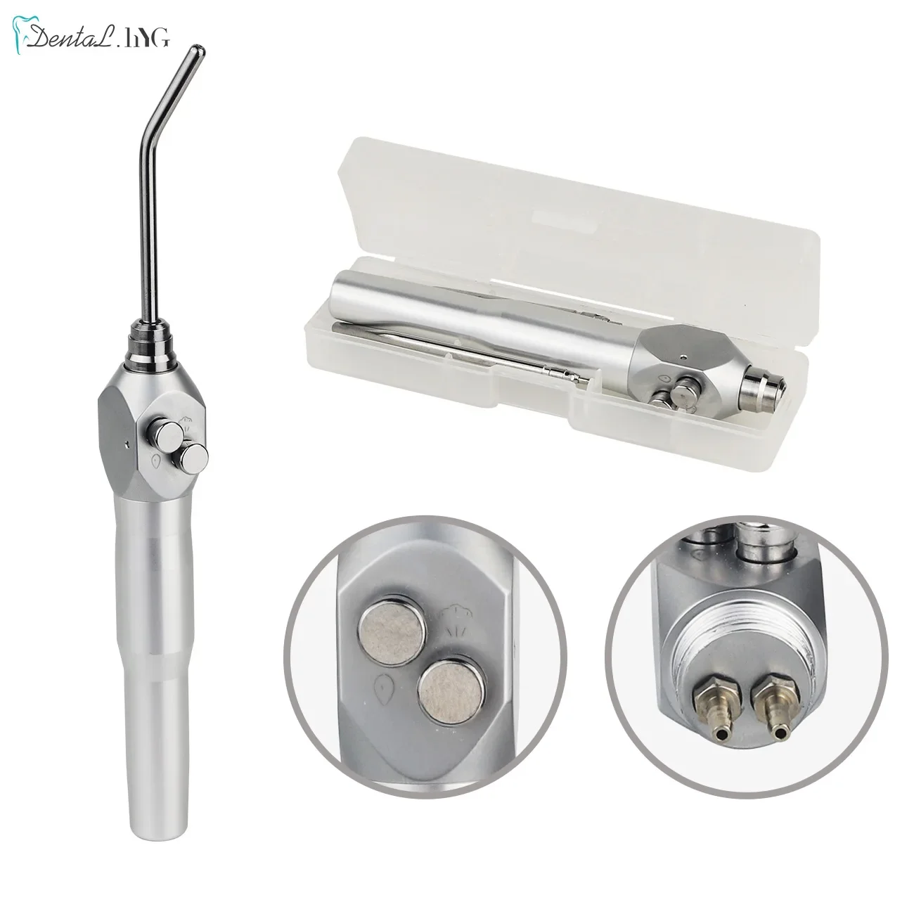 Dental-Air-Water-Spray-Triple-3-Way-Syringe-Handpiece-2-Nozzles-Tips ...