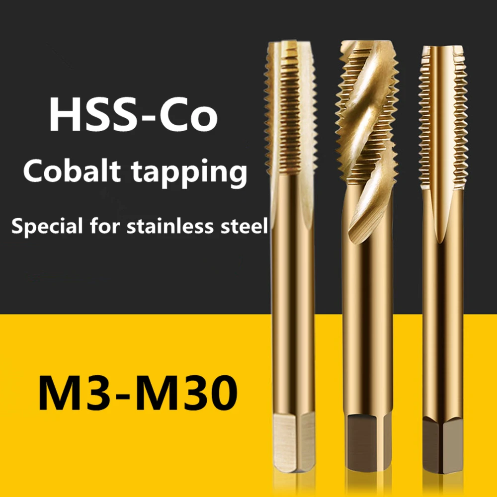 new-M3-M12-HSS-Co-Cobalt-M35-Machine-Sprial-Flutes-Taps-Metric-Screw ...