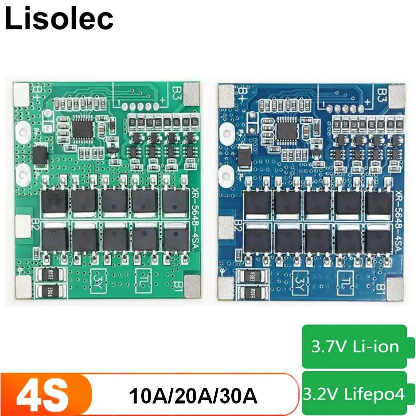 12V BMS 4S with Balance Protection Board 32650 32700 3.2V Lifepo4 18650 ...