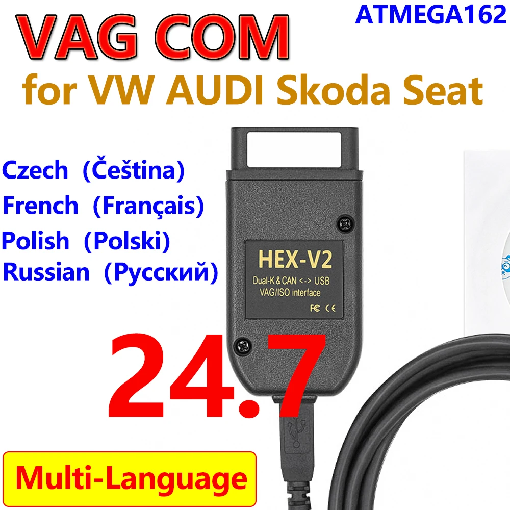 VAGCOM-V24-7-HEX-V2-VAG-Scanner-Tools-interface-USB-para-VW-AUDI-Skoda ...